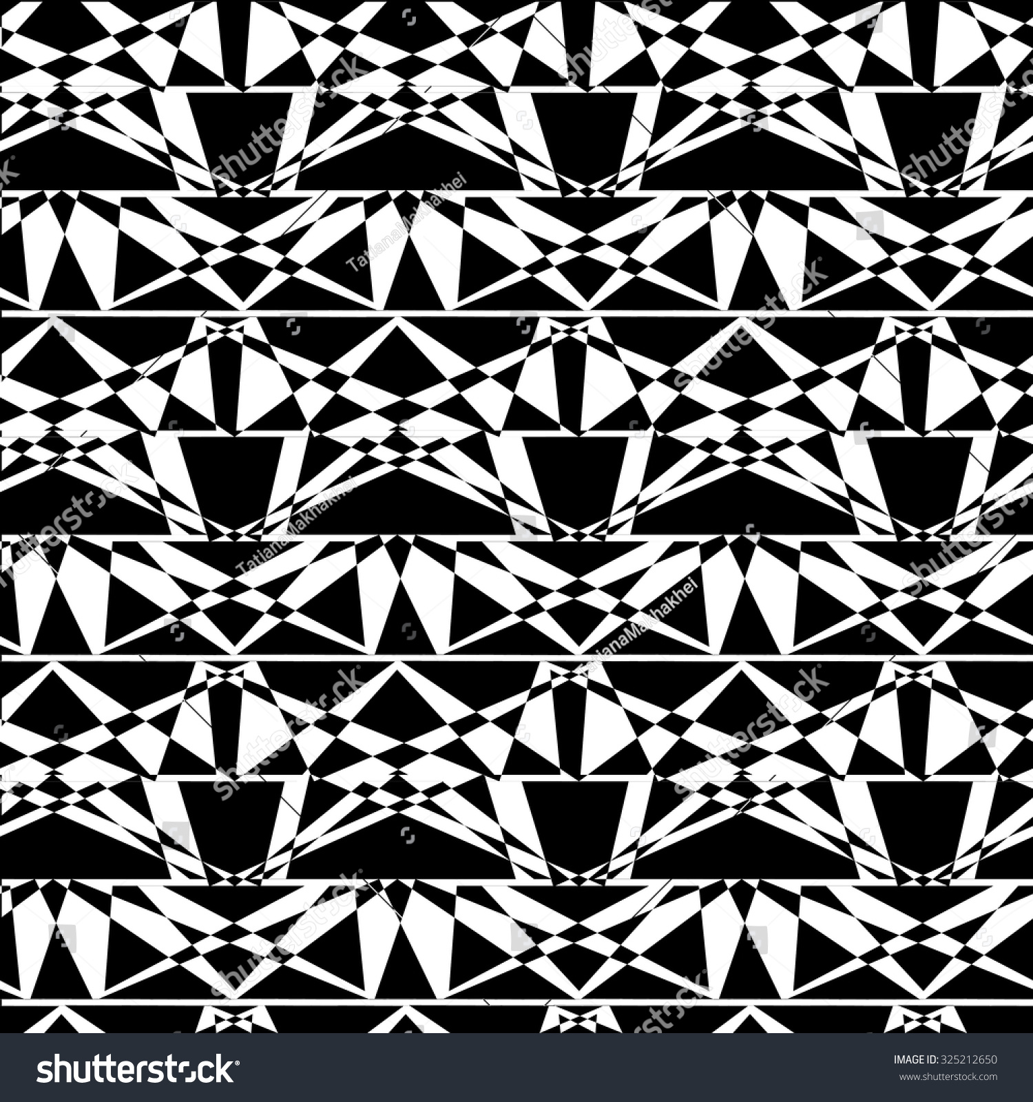 Black White Triangle Texture Seamless Pattern Stock Vector (Royalty ...