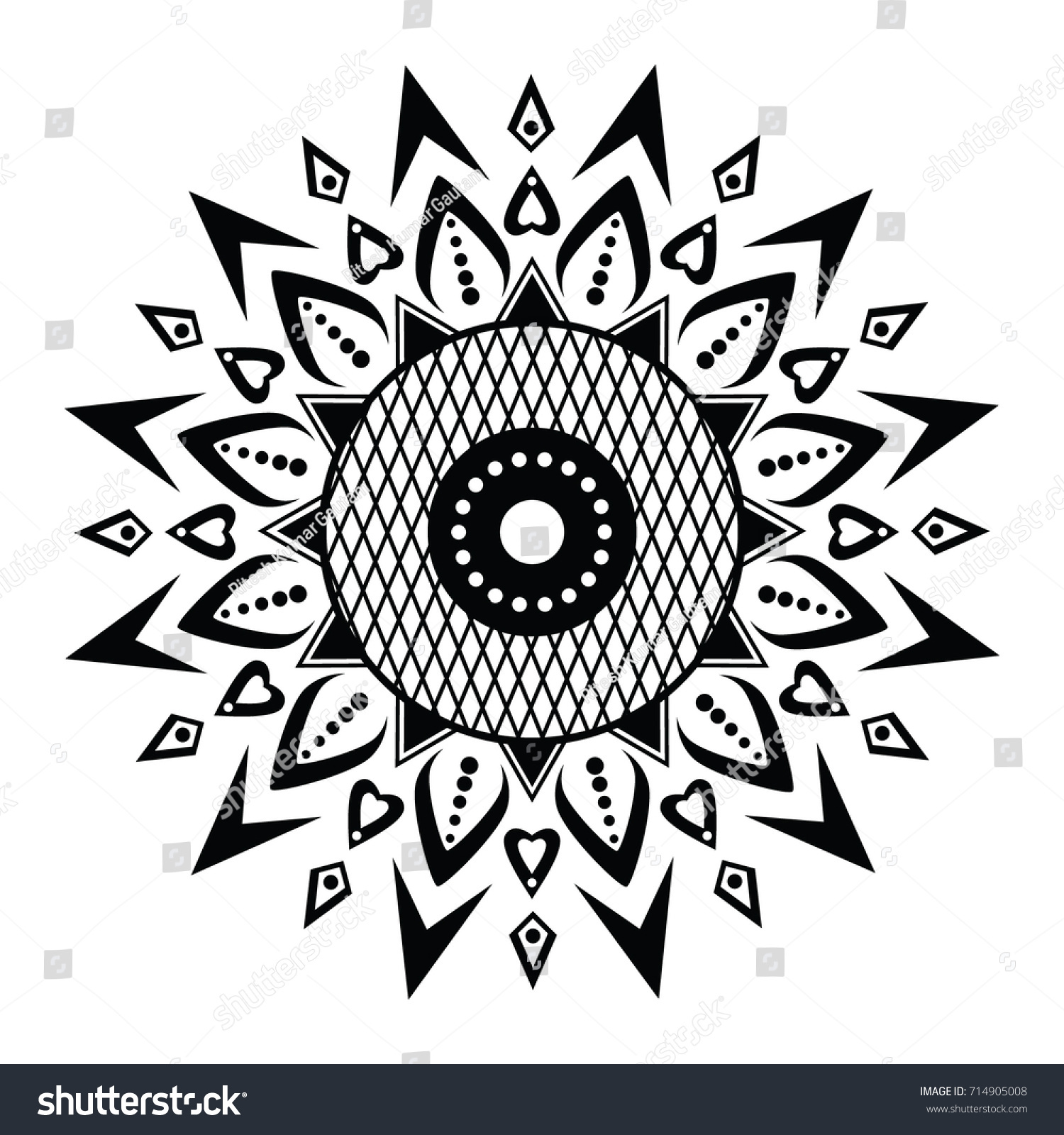Black White Vector Design Stock Vector (Royalty Free) 714905008