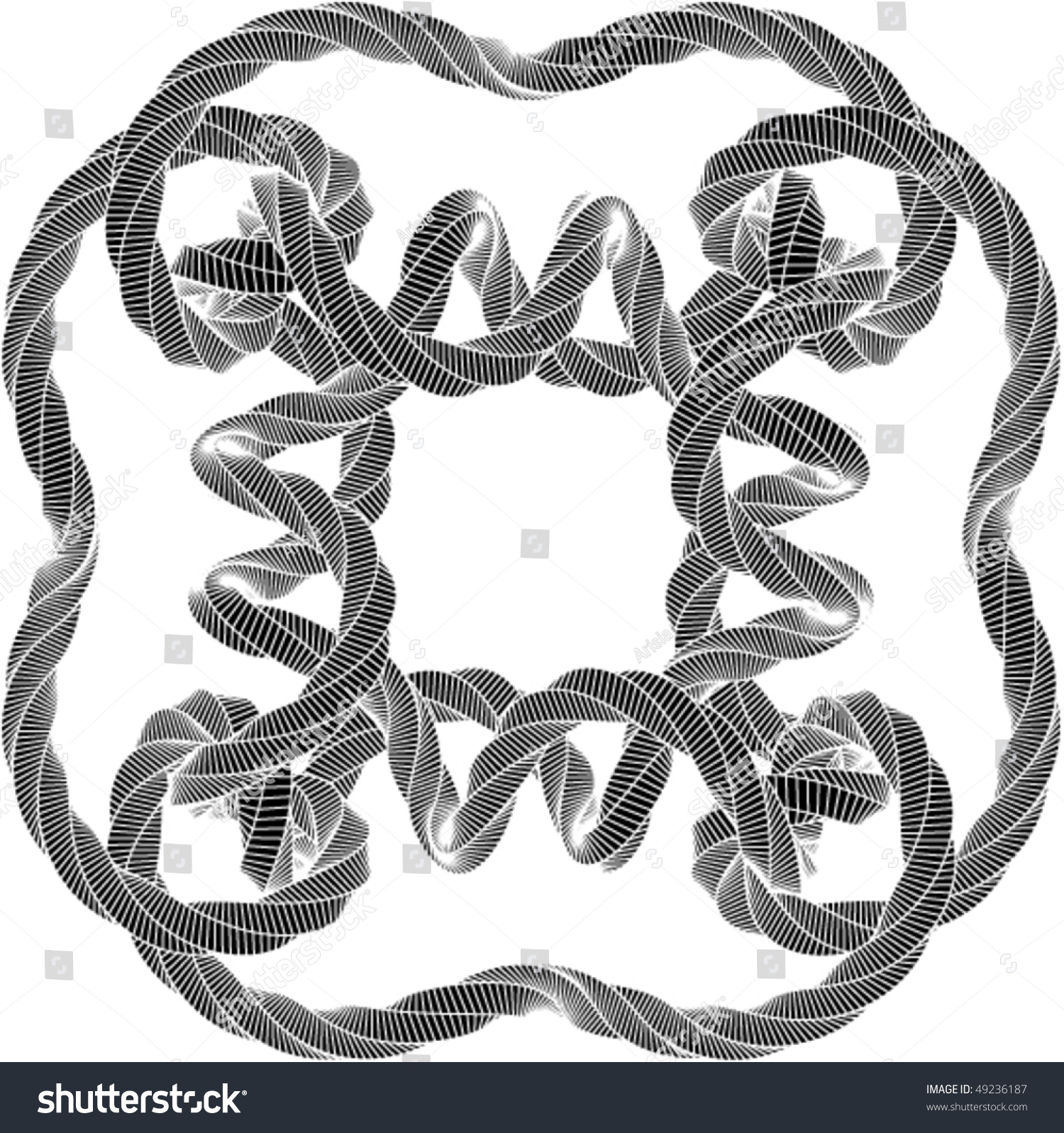 Black White Vector Knot Illustration: vector de stock (libre de ...