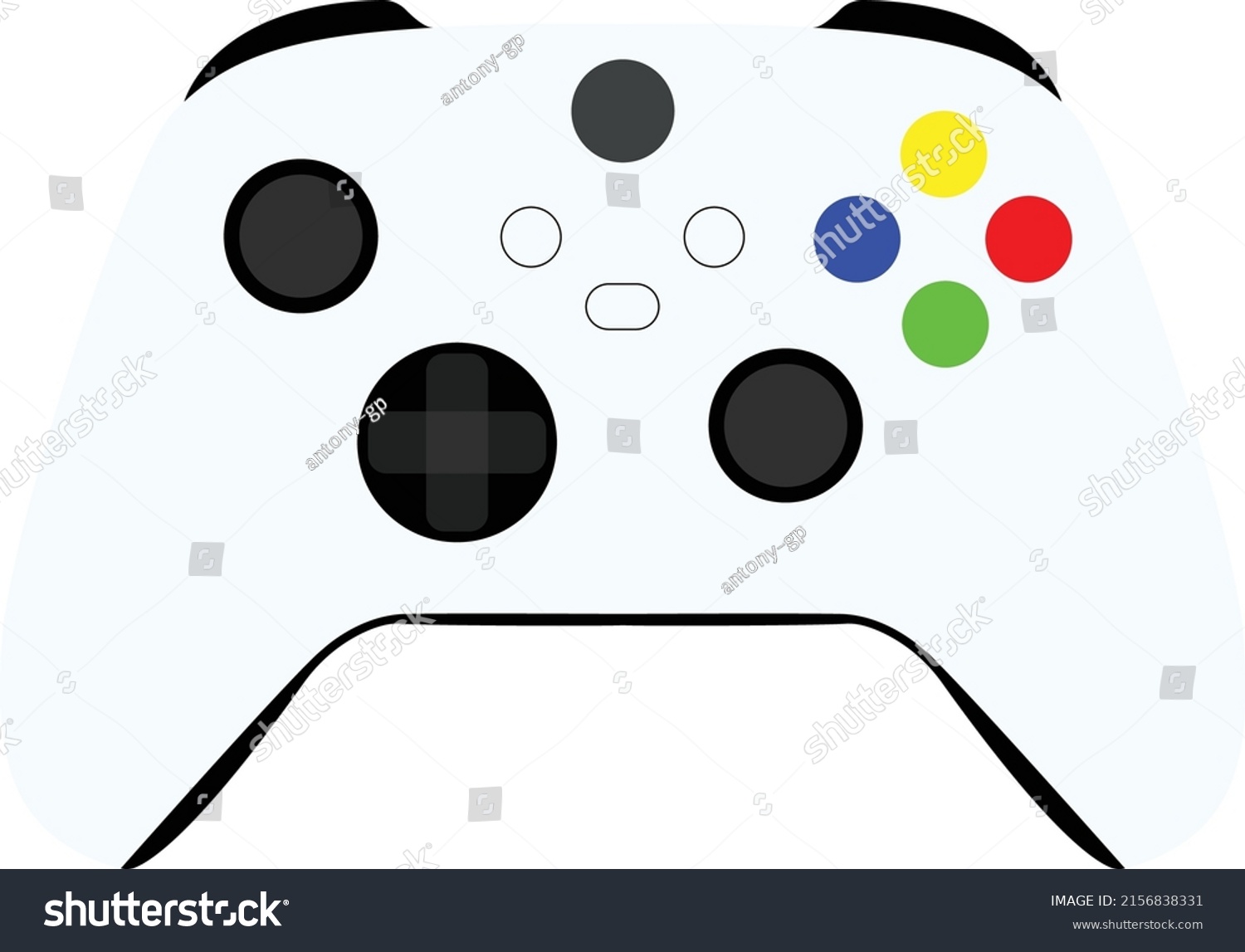 Black White Video Game Controller Stock Vector (Royalty Free ...