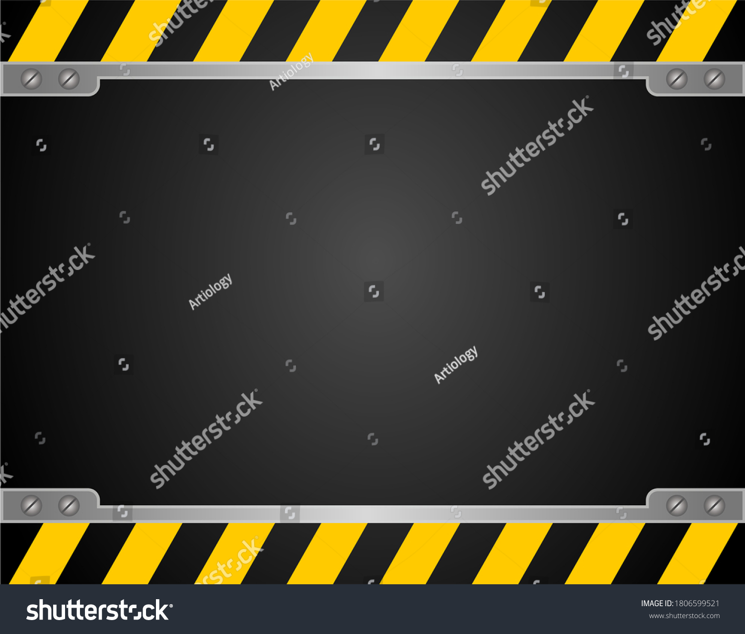 Black Yellow Building Under Construction Vector Stock Vector (Royalty ...
