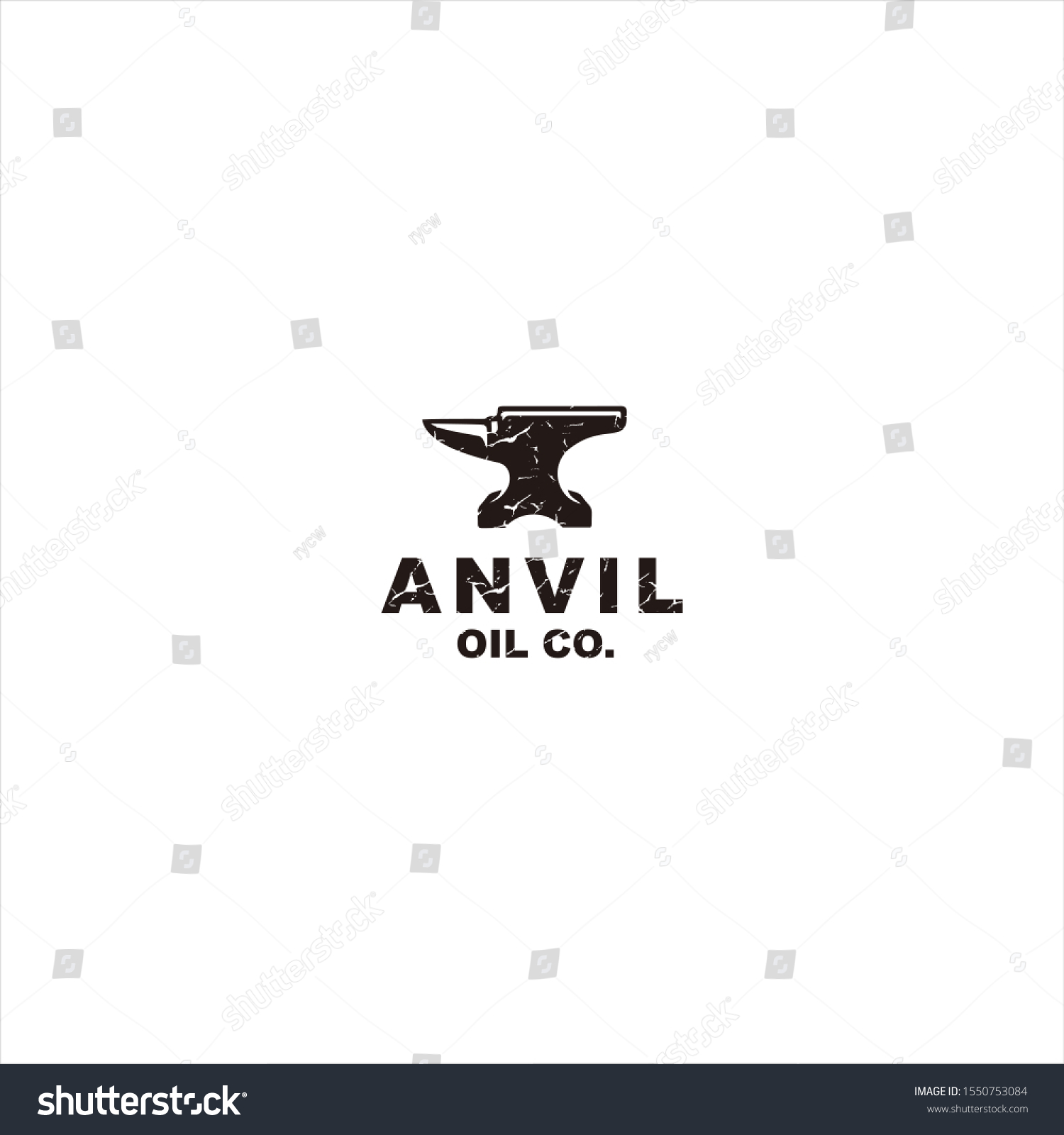 Black Anvil Logo Template Design Stock Vector (Royalty Free) 1550753084
