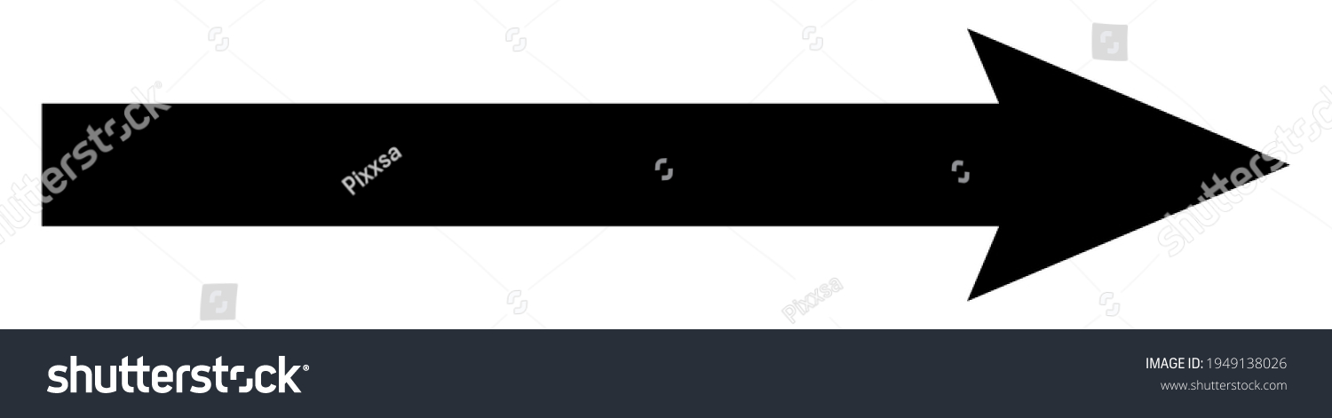 Black Arrow Pointing Right Arrow Shape Stock Vector (Royalty Free ...