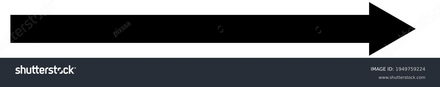 Black Arrow Pointing Right Arrow Shape Stock Vector (Royalty Free ...