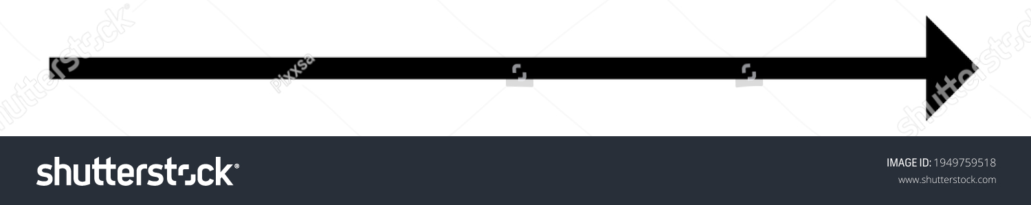 Black Arrow Pointing Right Arrow Shape Stock Vector (Royalty Free ...