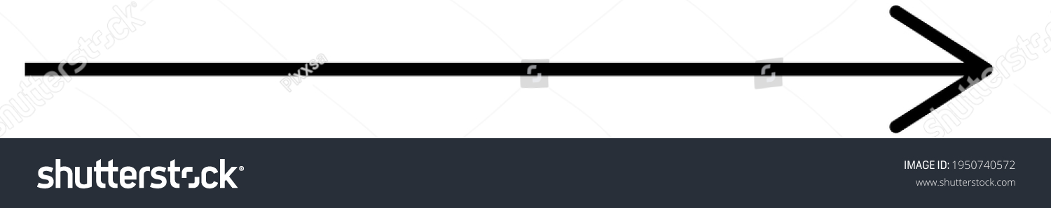 Black Arrow Pointing Right Arrow Shape Stock Vector (Royalty Free ...