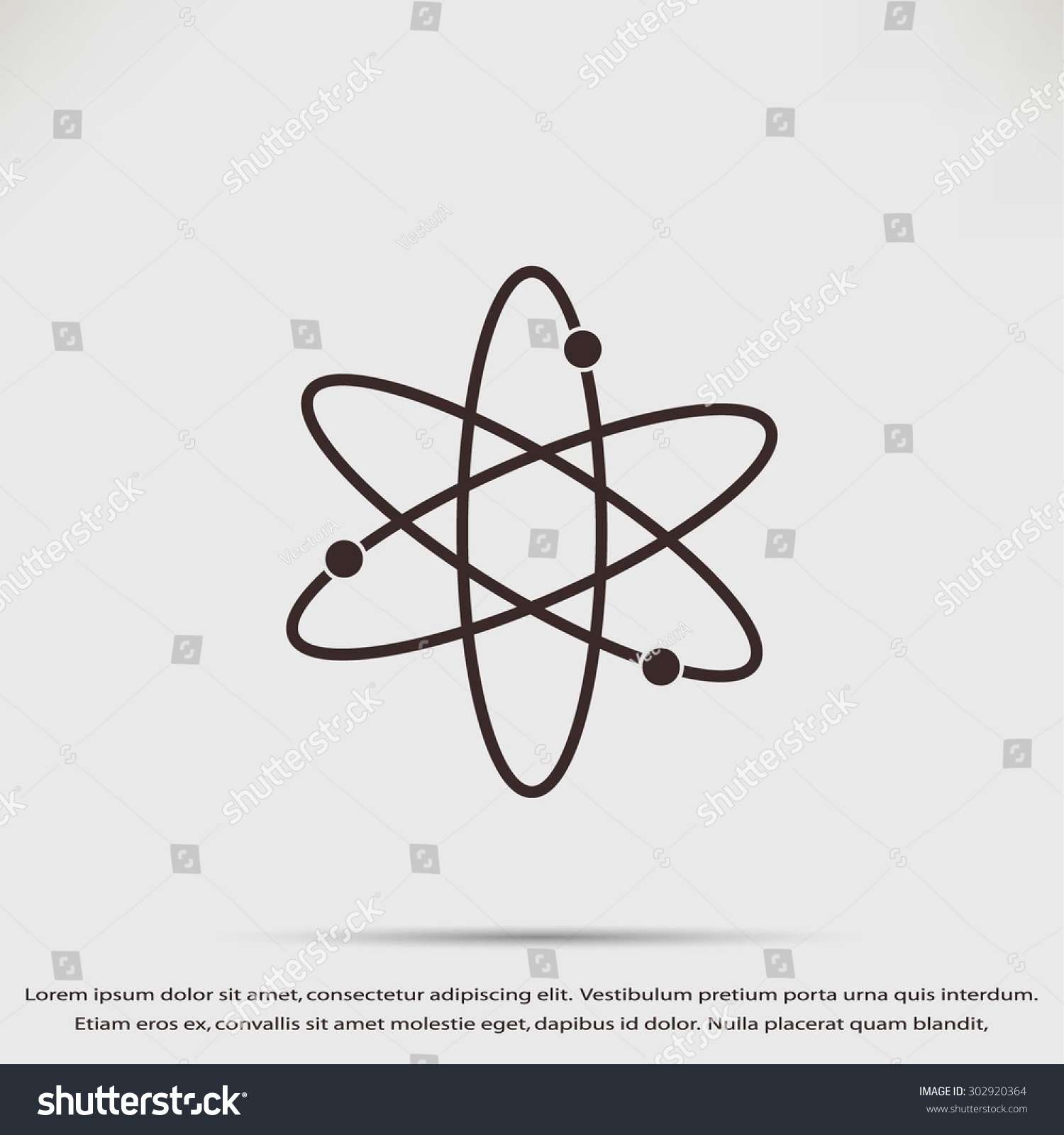 Black Atom Icon Stock Vector (Royalty Free) 302920364 | Shutterstock
