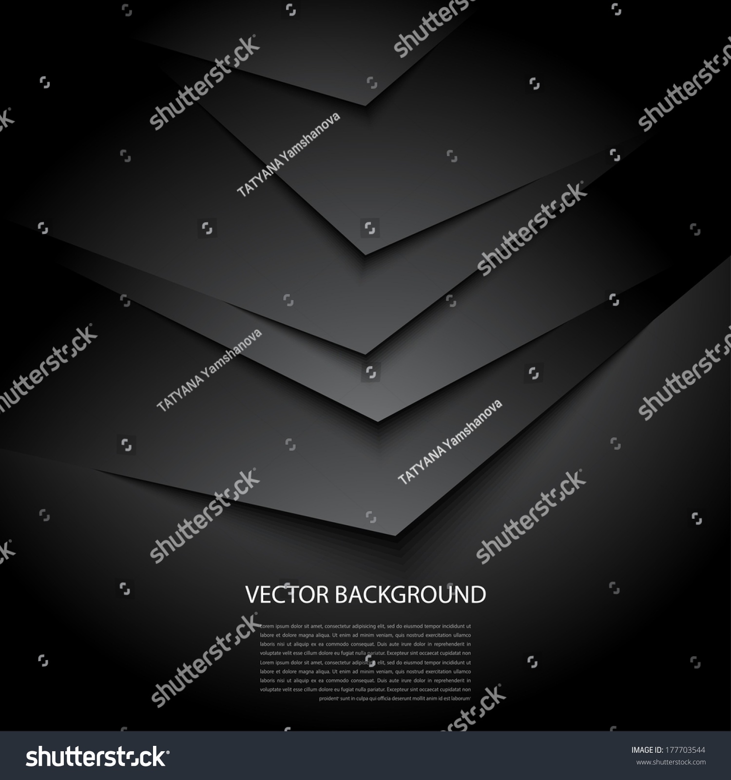 Black Background Realistic Shadows Stock Vector 177703544 - Shutterstock
