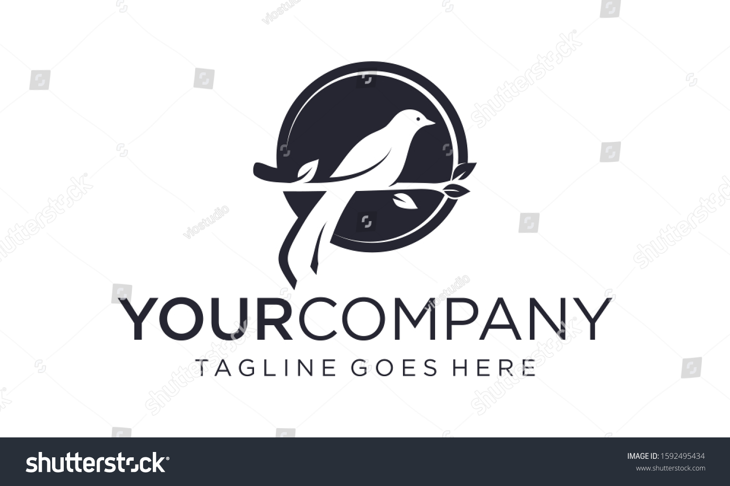 Black Bird Logo Design Concept Editable Stock Vector (Royalty Free ...
