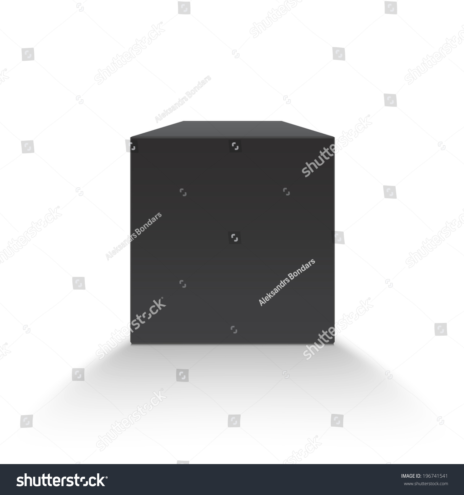 Black Blank Box Vector Illustration Stock Vector (Royalty Free) 196741541