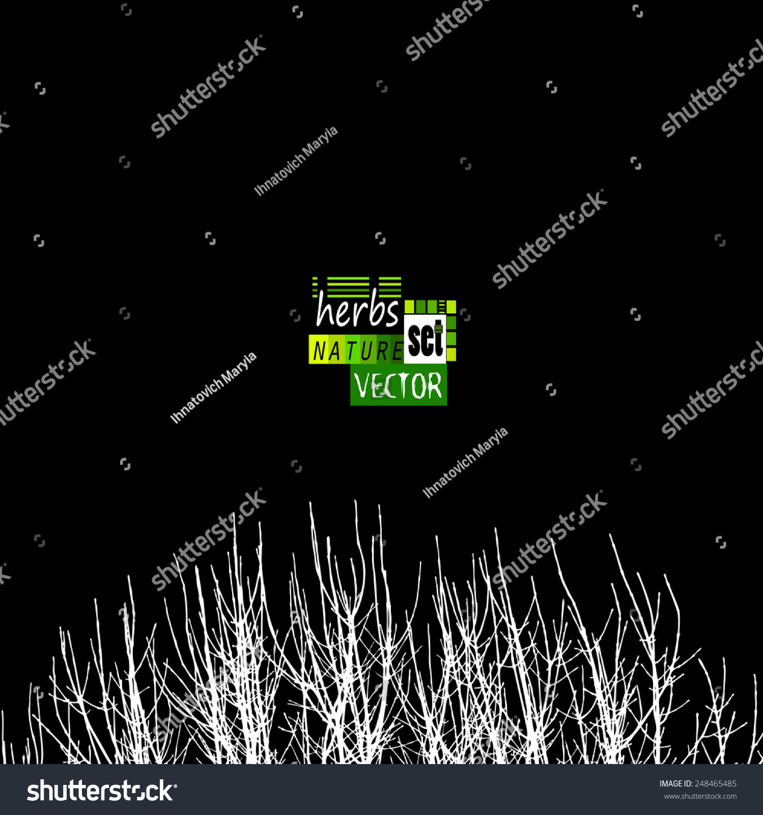 Black Blank Tree Branches Vector Stock Vector (Royalty Free) 248465485 ...