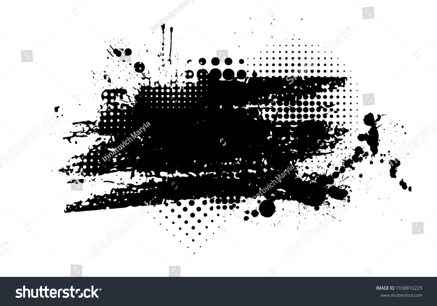 Black Blot Splashes Vector Illustration Stock Vector (Royalty Free ...