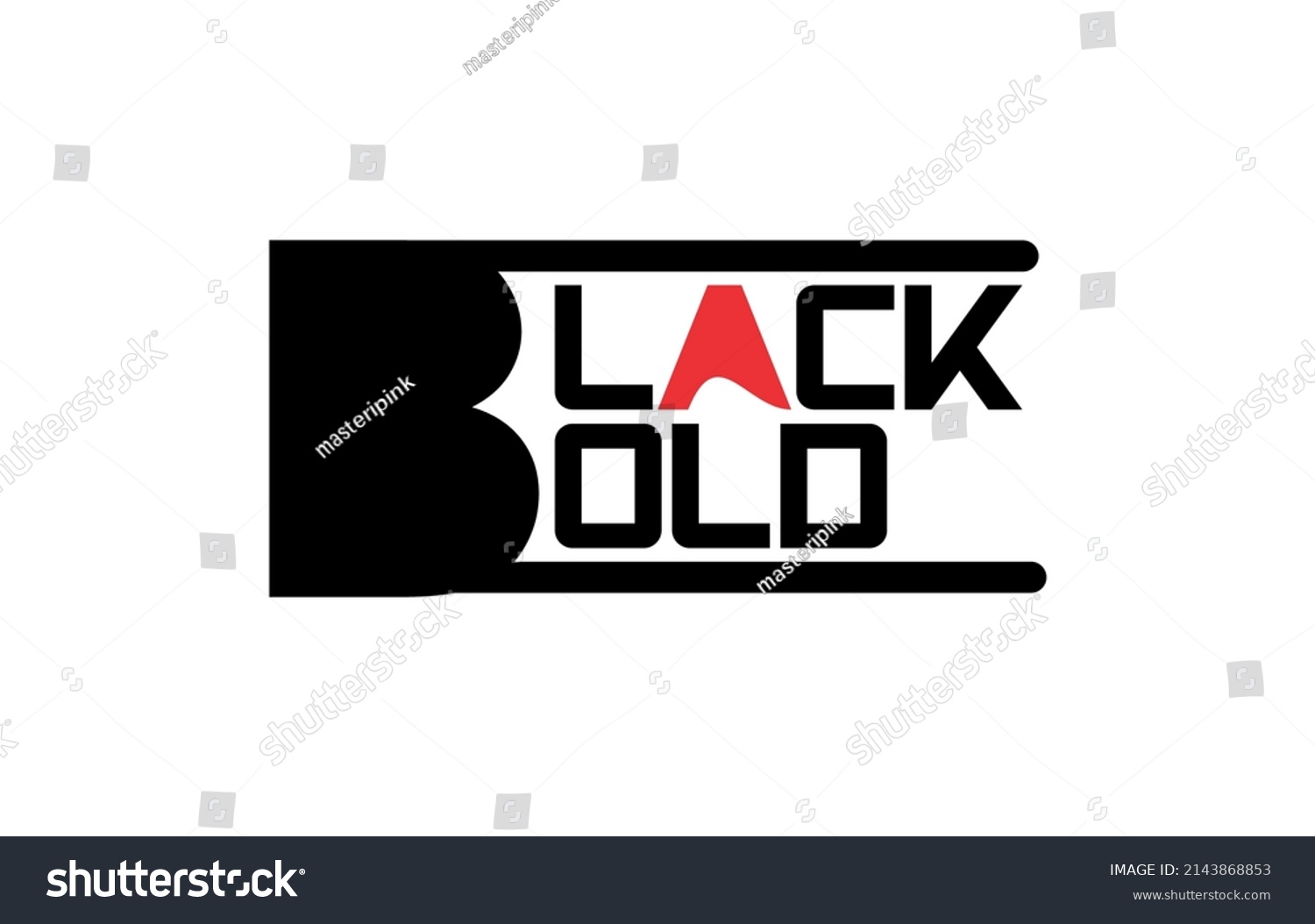 Black Bold Text Logo Vector Free Stock Vector (Royalty Free) 2143868853 ...