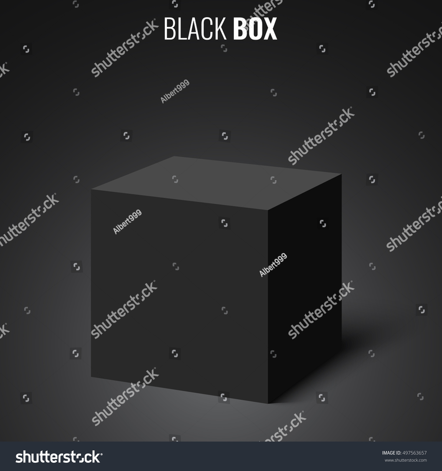 Black Box Cube Vector Illustration Stock Vector (Royalty Free ...