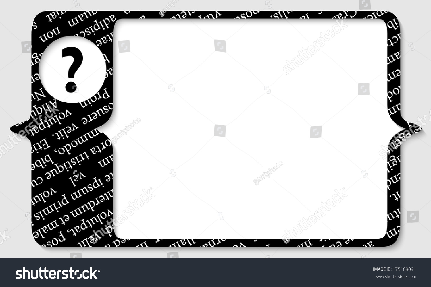 Black Box Any Text Question Mark: vector de stock (libre de regalías ...