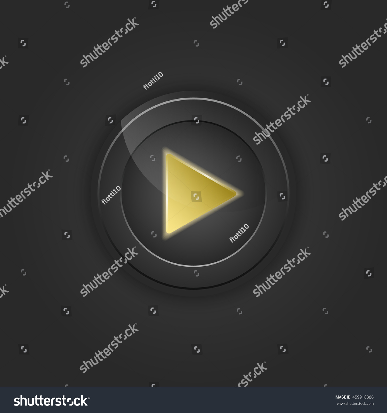 Black Button Play Vector Illustration Shading: เวกเตอร์สต็อก (ปลอดค่า ...