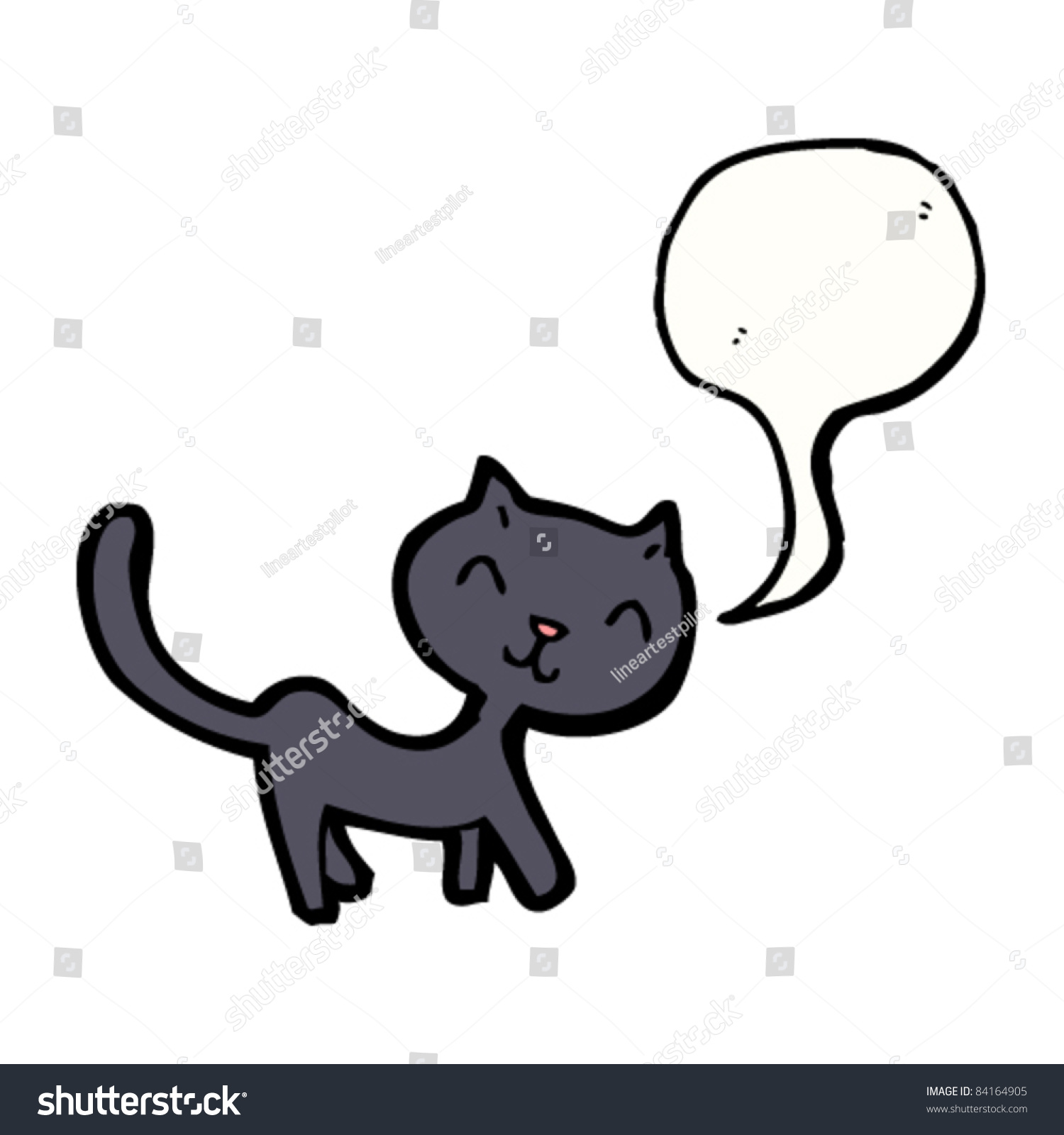caricatura de gato negro: vector de stock (libre de regalías) 84164905 ...
