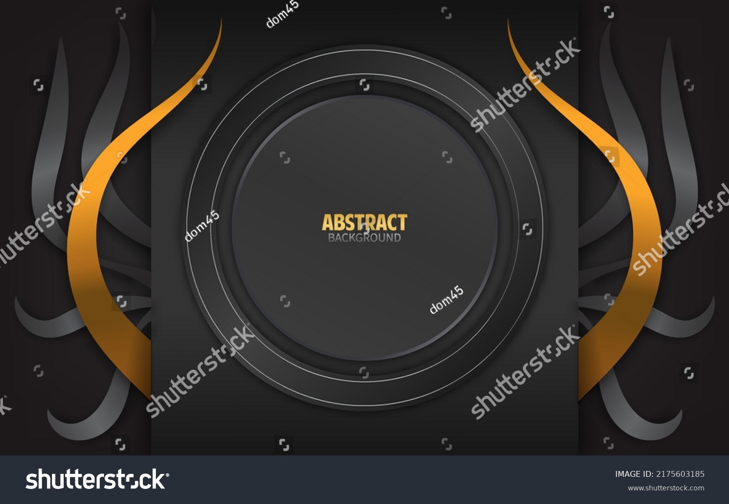 Black Circle Frame Silver Line Shape Stock Vector (Royalty Free ...