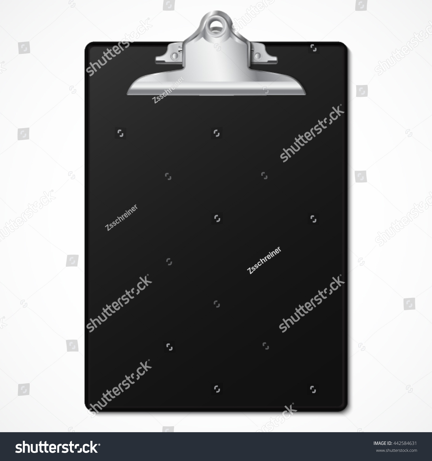 Black Clipboard Vector Illustration Stock Vector (Royalty Free) 442584631