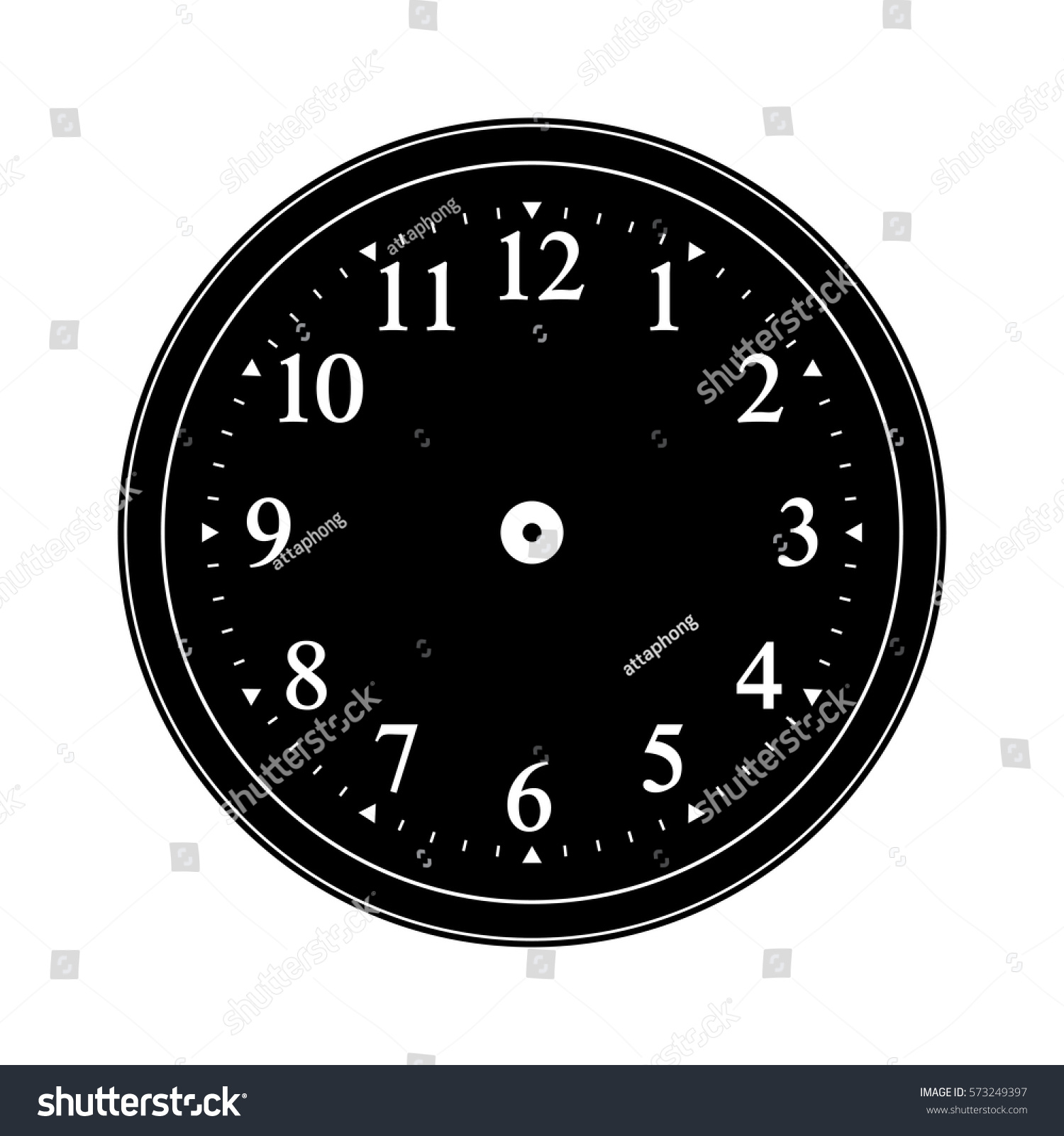 Black Clock Face Blank Isolated On: เวกเตอร์สต็อก (ปลอดค่าลิขสิทธิ์ ...