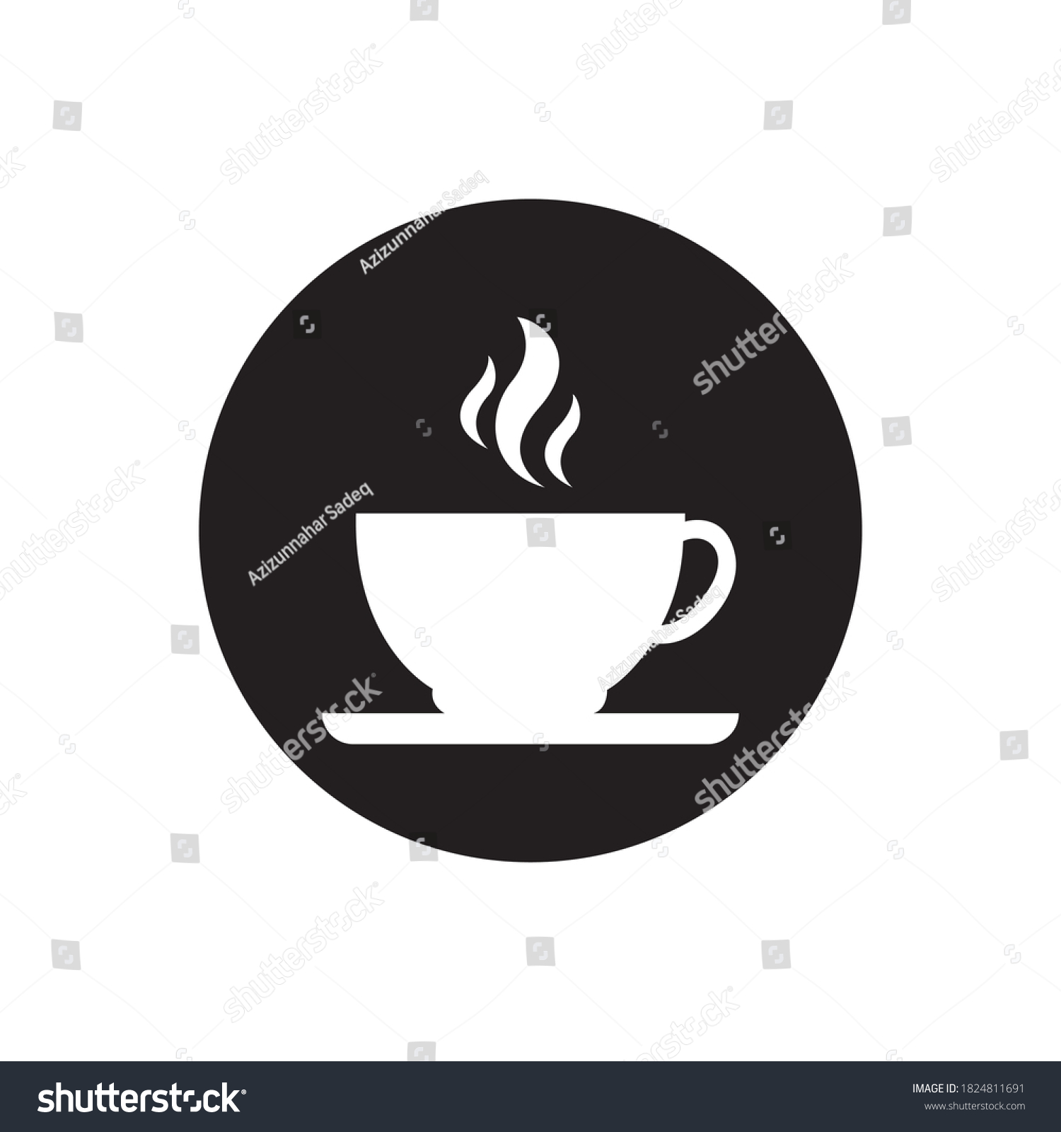 Logo de café negro: vector de stock (libre de regalías) 1824811691 ...