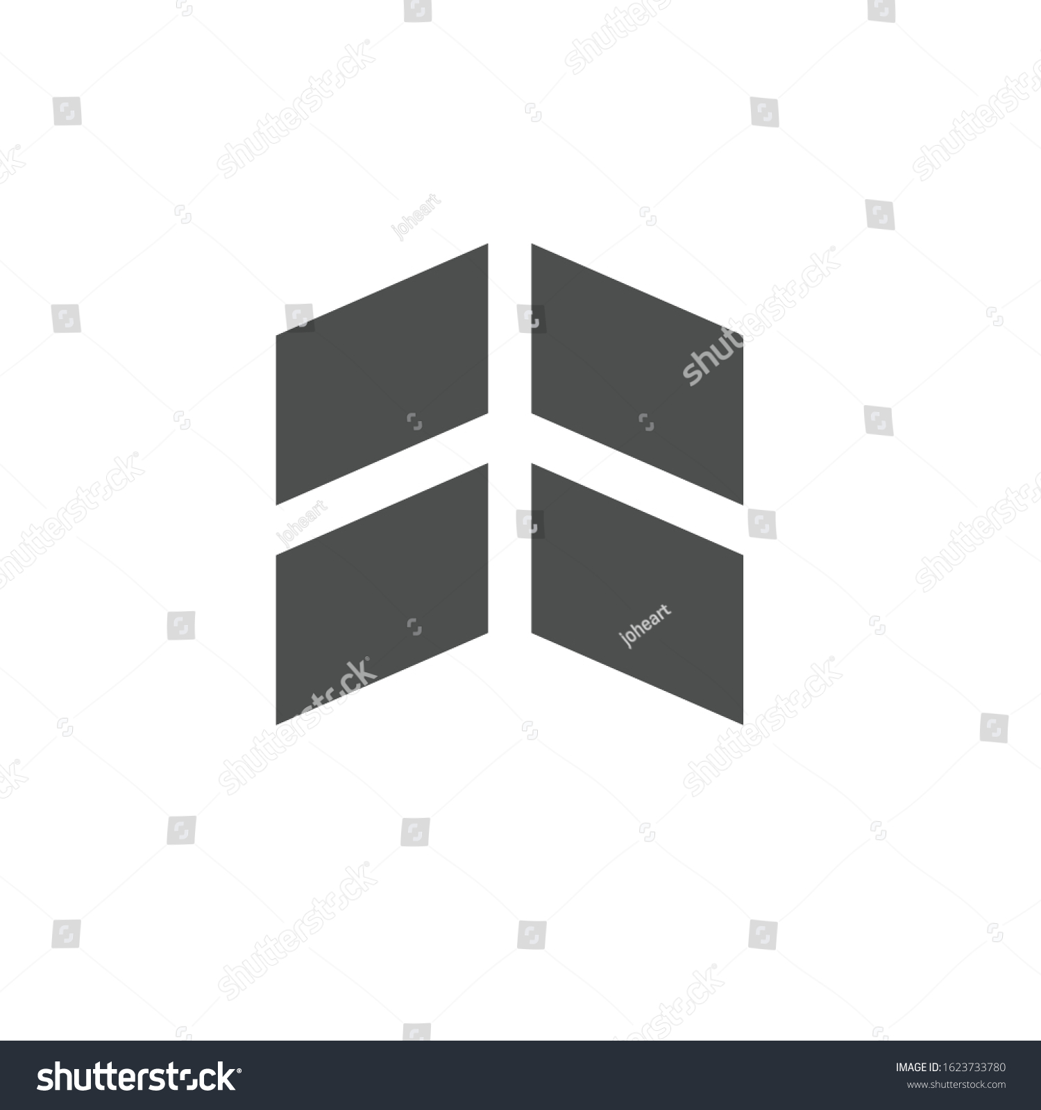 Black Colour Windows Icon Logo Stock Vector (Royalty Free) 1623733780