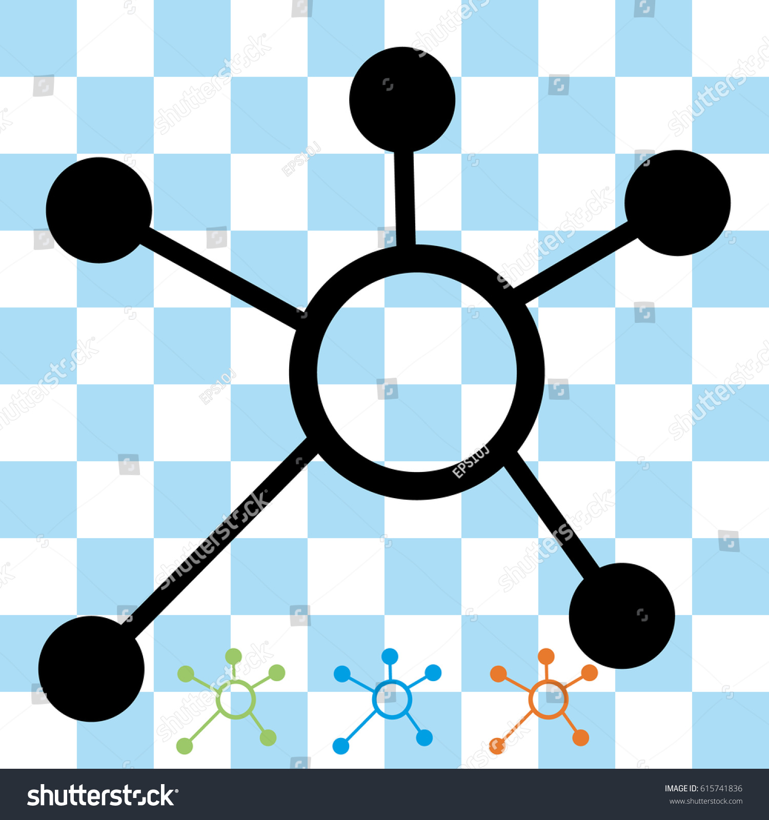 Black Connections Vector Icon Stock Vector (Royalty Free) 615741836 ...