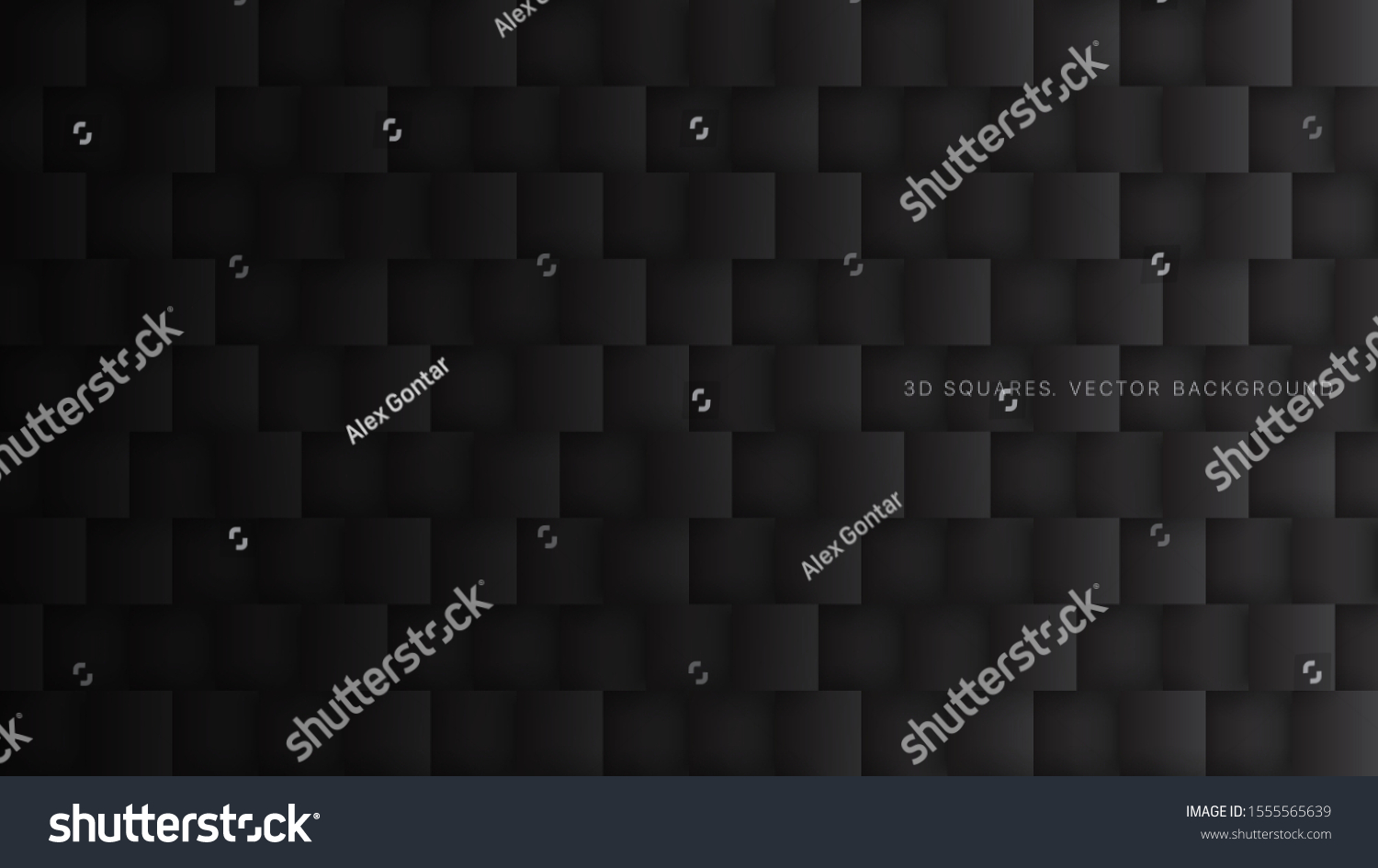 Black 3d Vector Square Blocks Pattern Stock Vector (Royalty Free ...