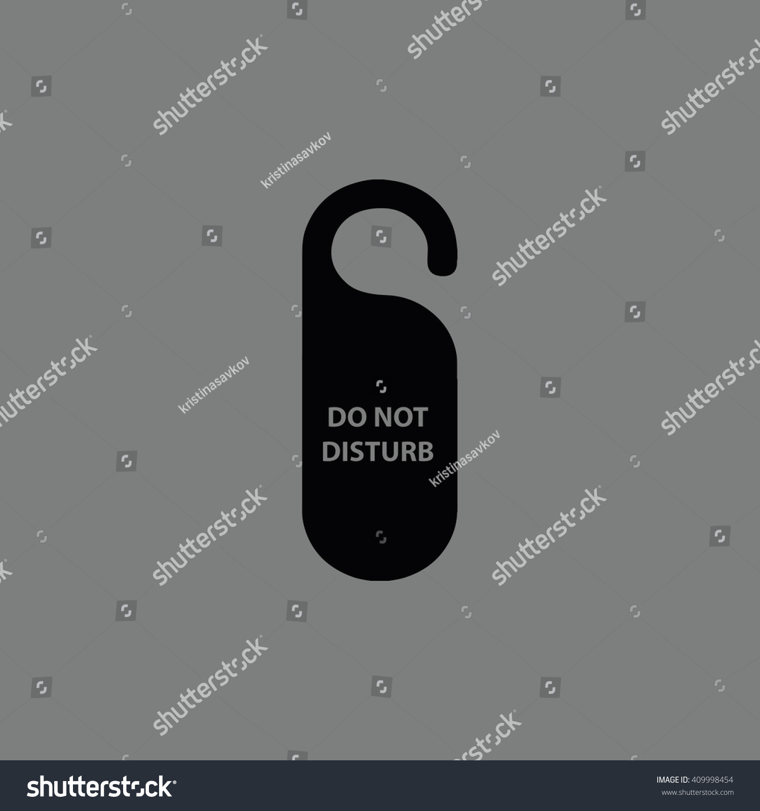 Black Do Not Disturb Vector Sign Stock Vector (Royalty Free) 409998454 ...
