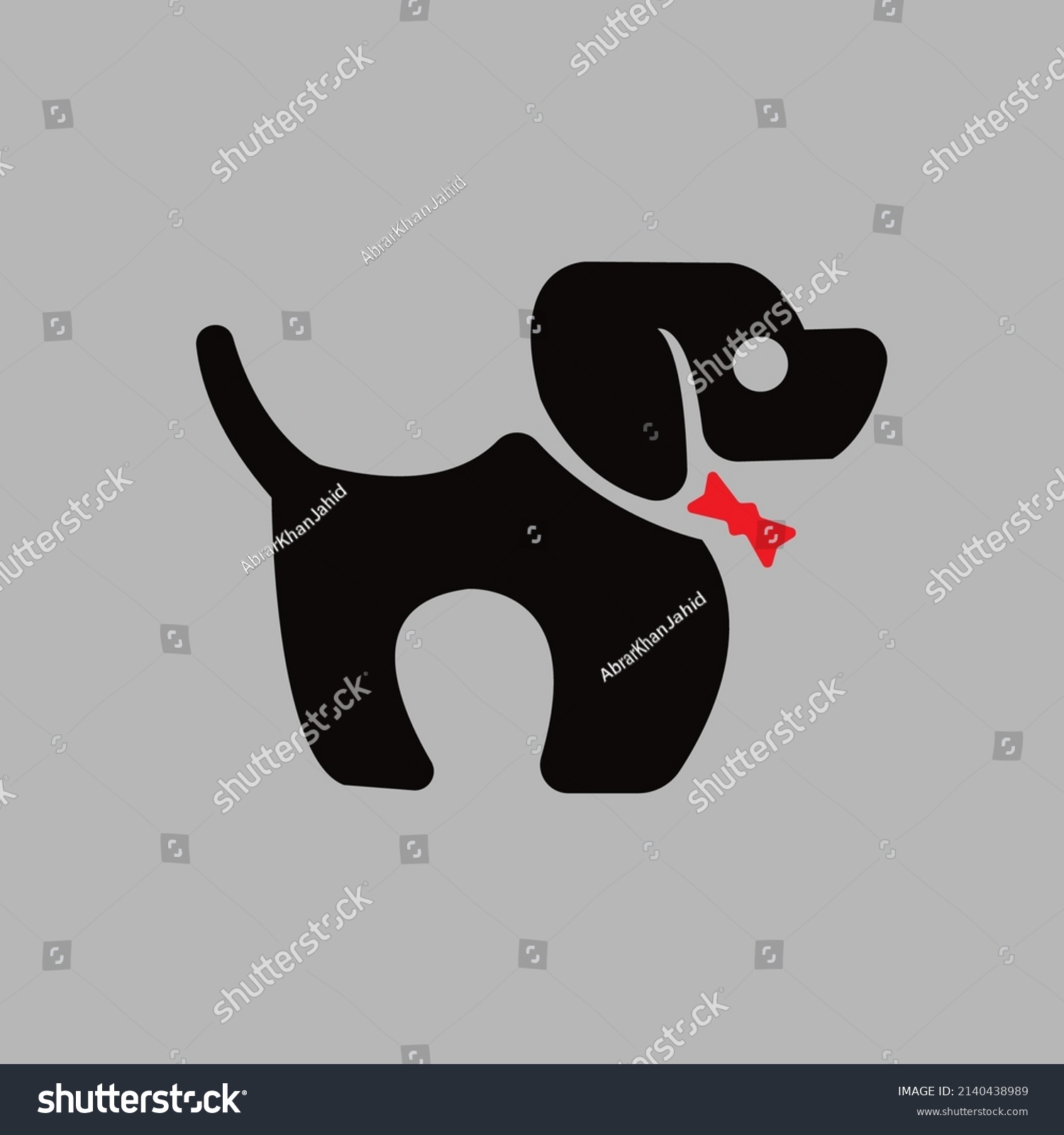Black Dog Vector Logo Template Design Stock Vector (Royalty Free ...