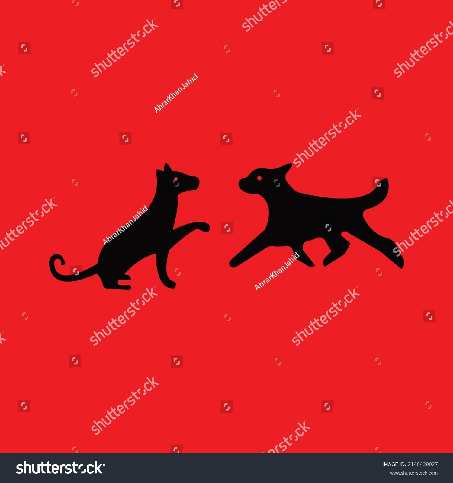 Black Dog Vector Logo Template Design Stock Vector (Royalty Free ...