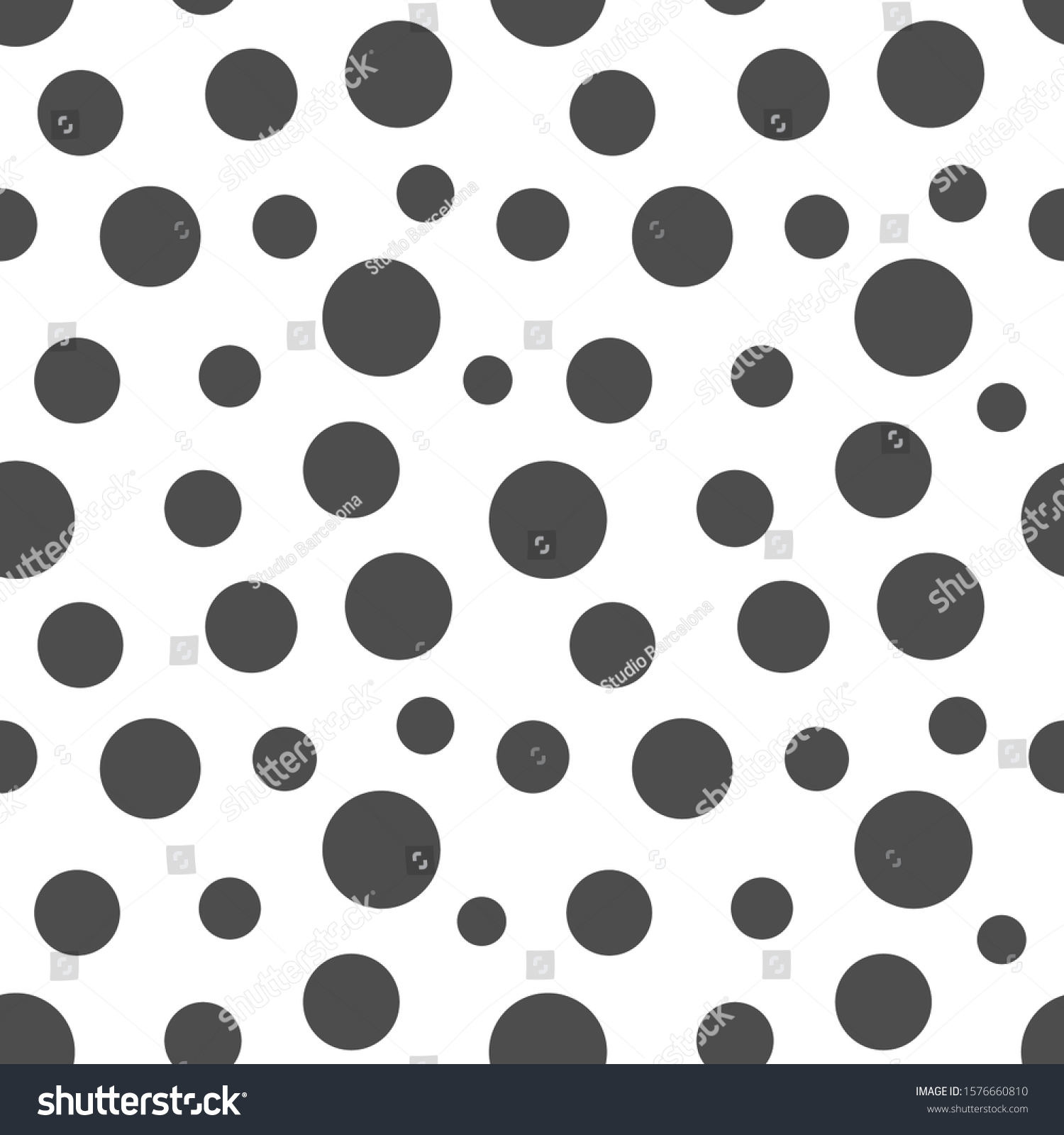 Black Dots Seamless Pattern Vector Illustration Stock Vector (Royalty ...