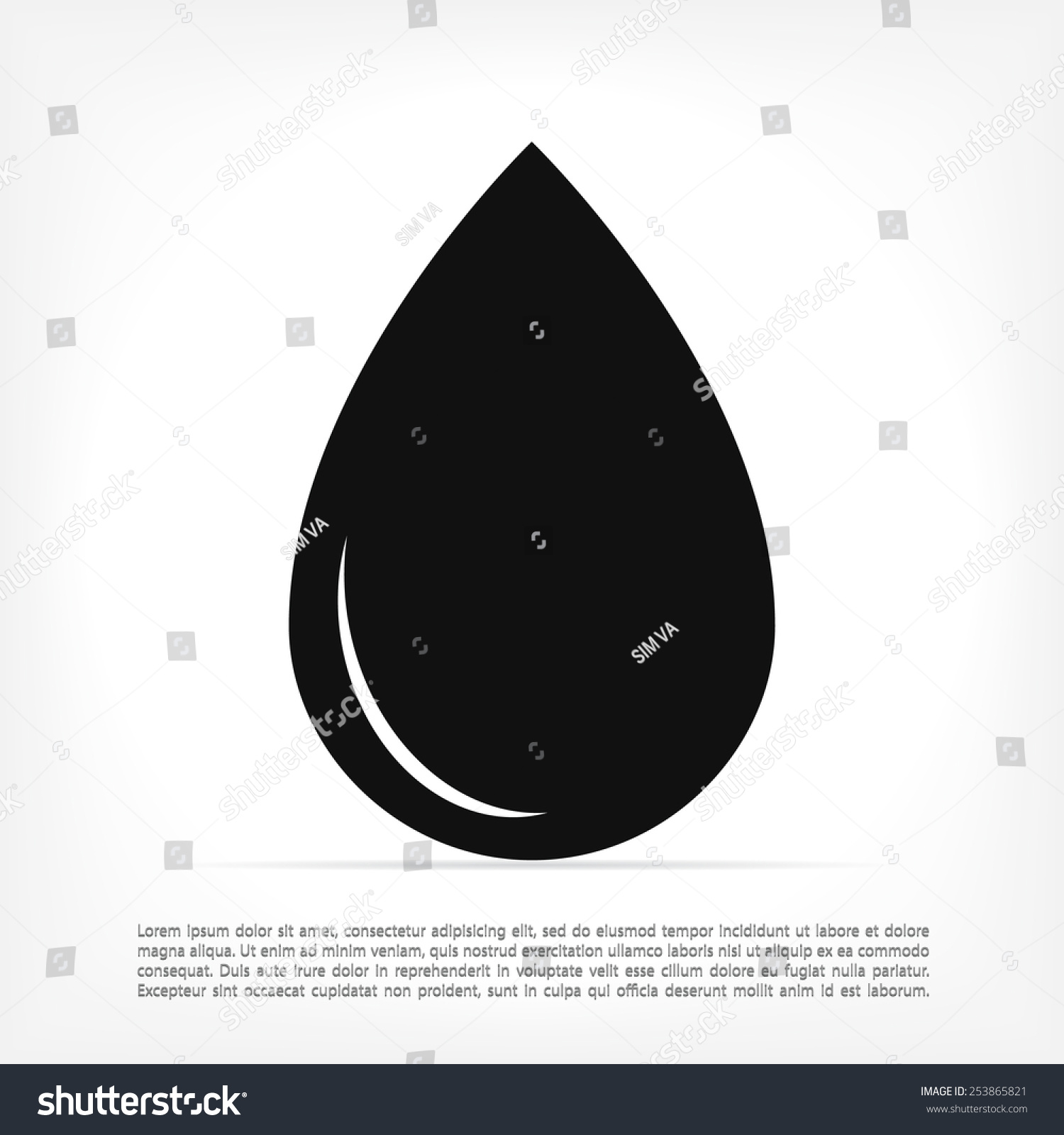 Black Drop Icon Stock Vector (Royalty Free) 253865821 | Shutterstock