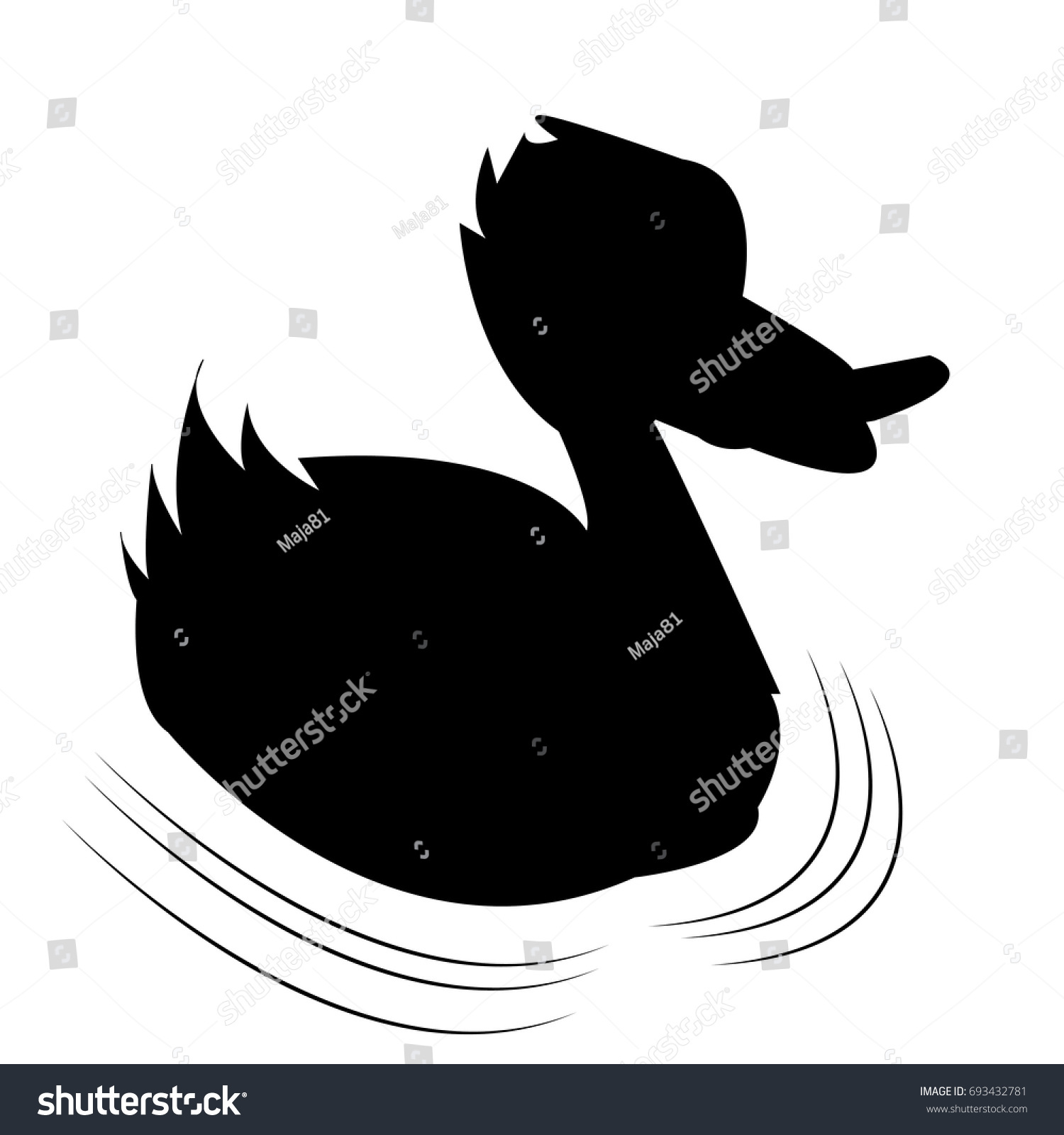 Black Duck Icon Vector Illustrator Stock Vector (Royalty Free ...