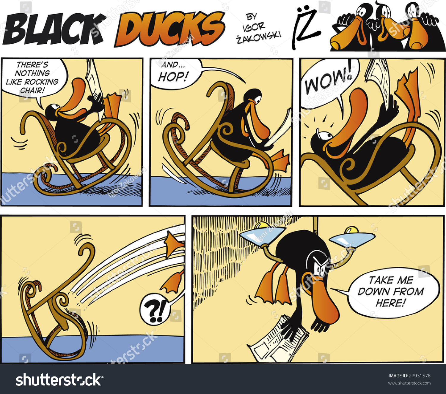Black Ducks Comic Strip Episode 2 Stock Vector (Royalty Free) 27931576