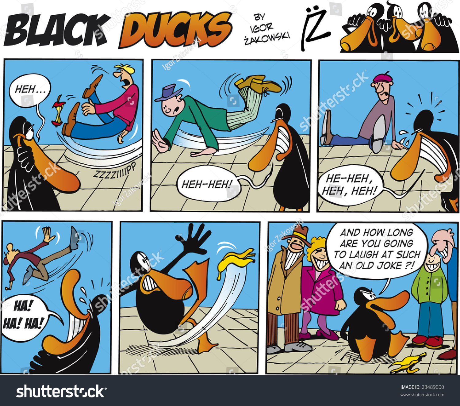 Black Ducks Comic Strip Episode 6 Stock Vector (Royalty Free) 28489000