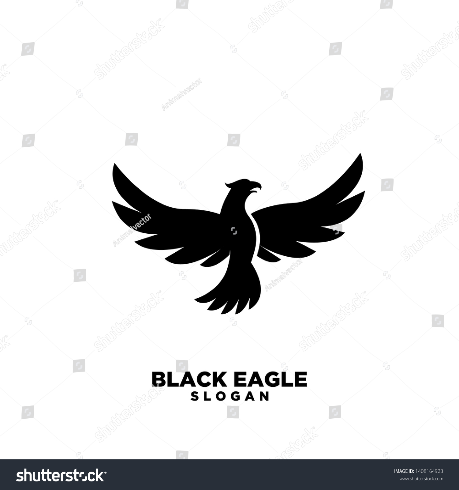 Black Eagle Logo Icon Design Vector: Stock-Vektorgrafik (Lizenzfrei) 1408164923 | Shutterstock