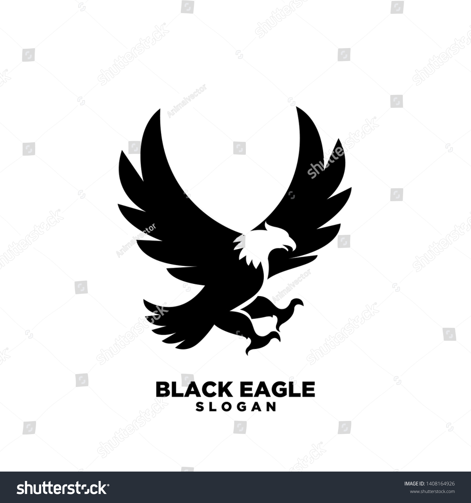 Black Eagle Logo Icon Design Vector Stock Vector (Royalty Free ...