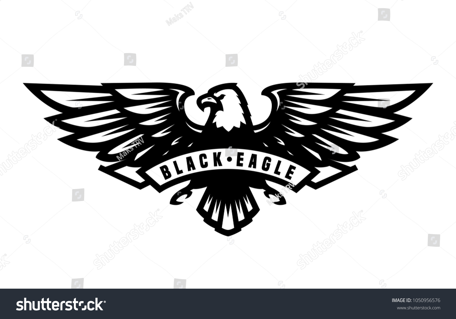 Black Eagle Symbol Emblem Stock Vector (Royalty Free) 1050956576 ...