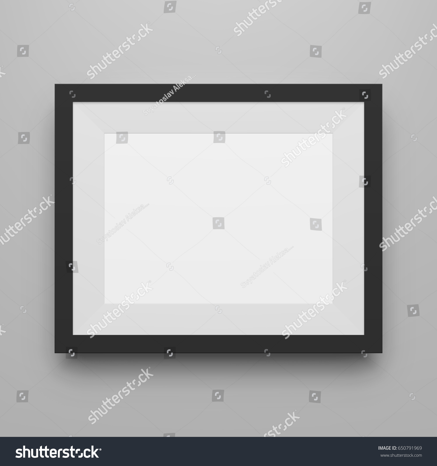 Black Empty Picture Frame Realistic Template Stock Vector (Royalty Free ...