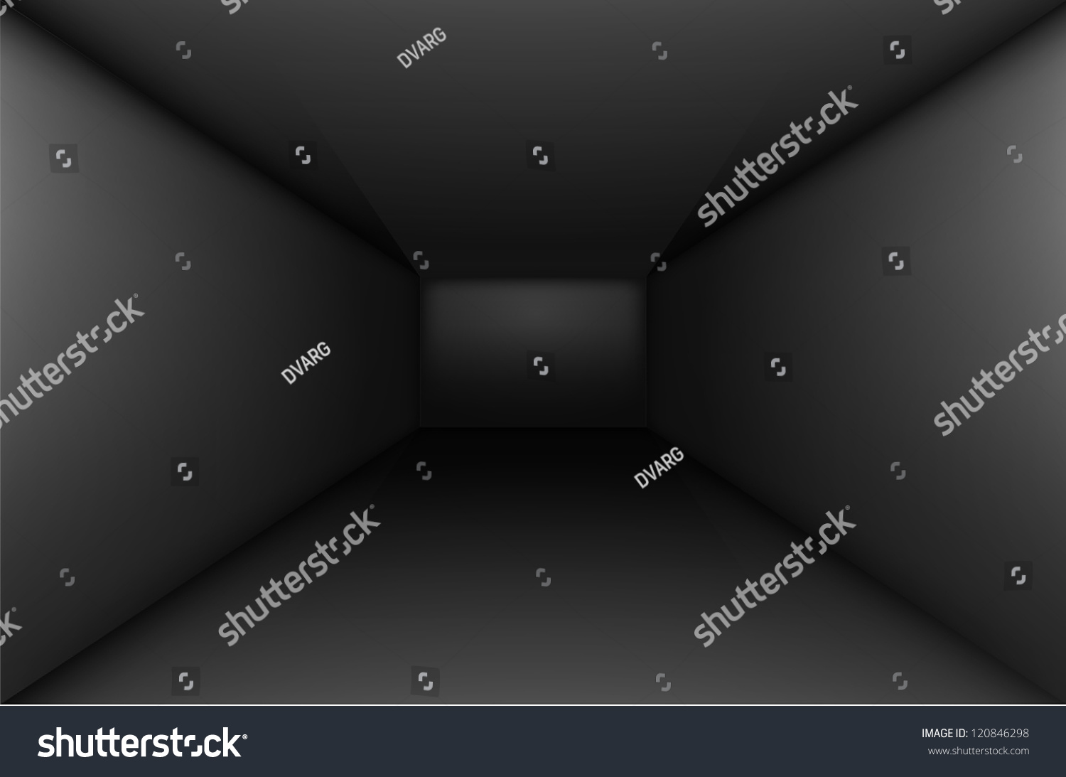 Black Empty Room Interior Illustration Design Stock Vector (Royalty ...