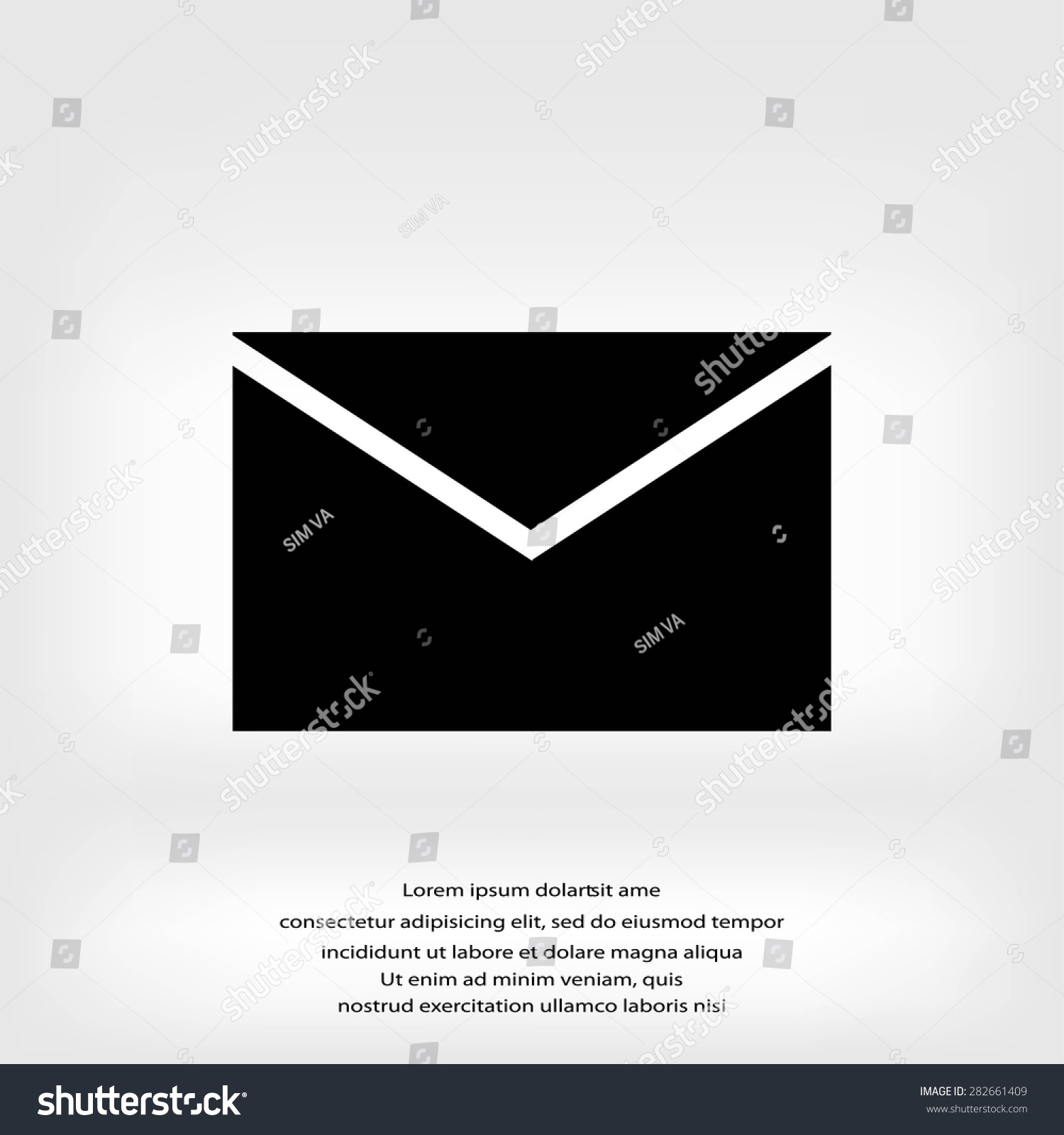 Black Envelope Icon Stock Vector (Royalty Free) 282661409 | Shutterstock