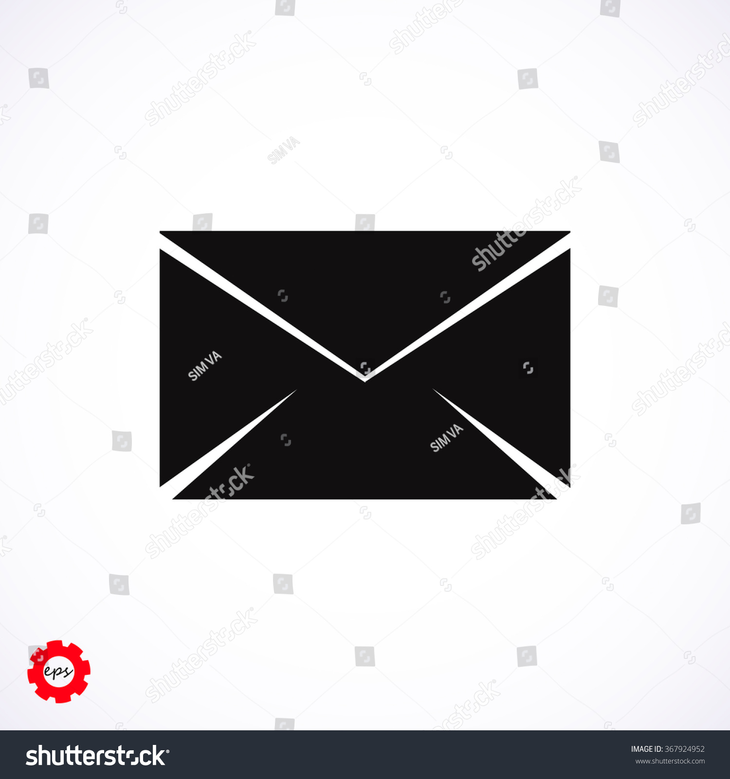 Black Envelope Icon Stock Vector (Royalty Free) 367924952 | Shutterstock