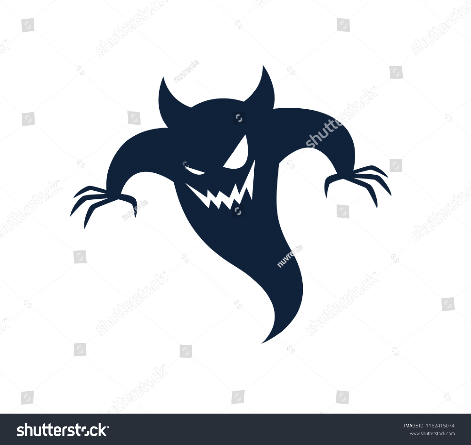 Black Evil Silhouette Stock Vector (Royalty Free) 1162415074 | Shutterstock