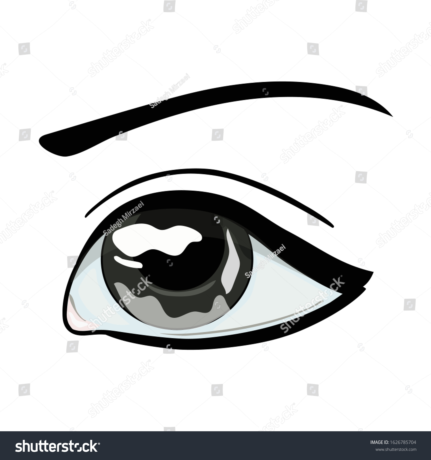 Black Eye Character Vector Animation Stock Vector (Royalty Free ...