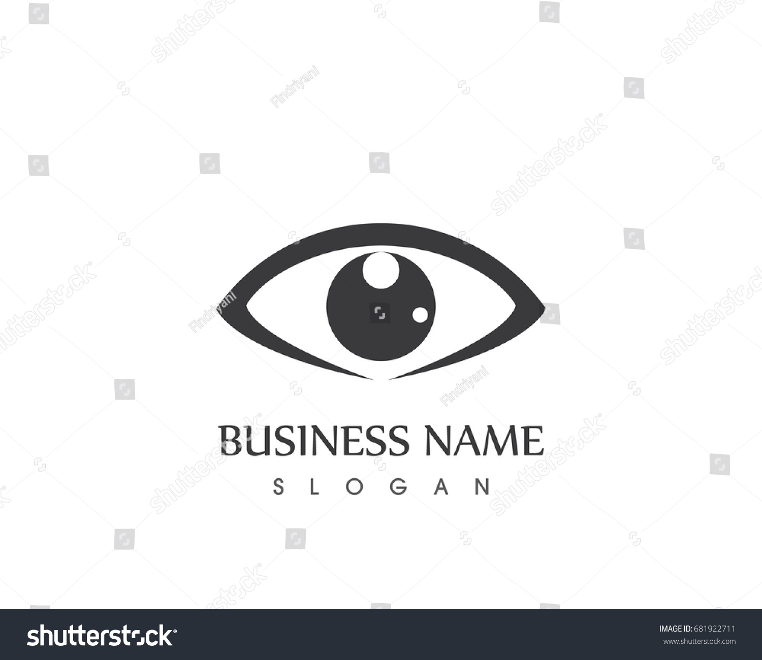 Black Eye Logo Design Stock Vector (Royalty Free) 681922711 | Shutterstock