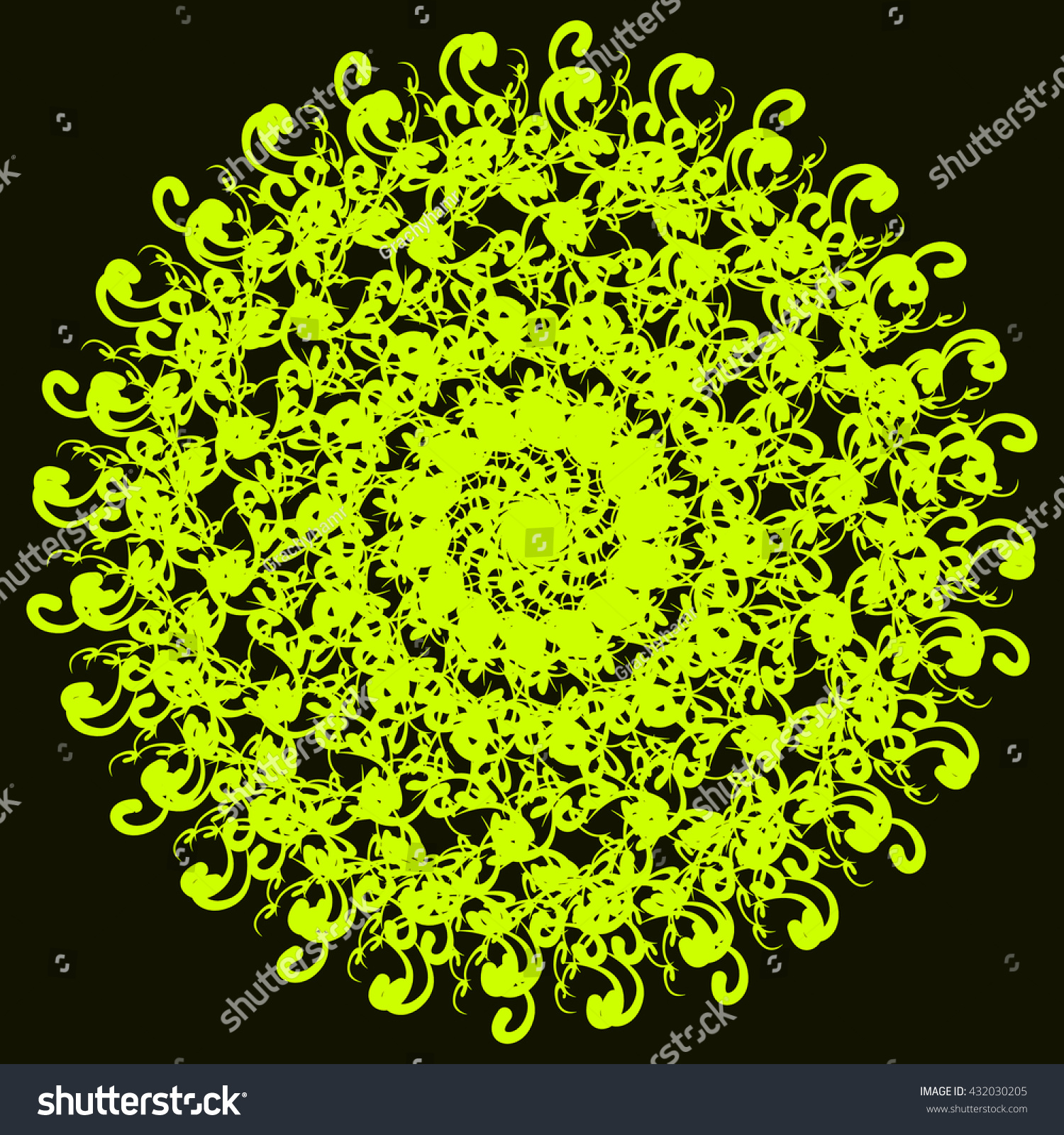Black Florid Pattern Black Florid Pattern Stock Vector (Royalty Free ...