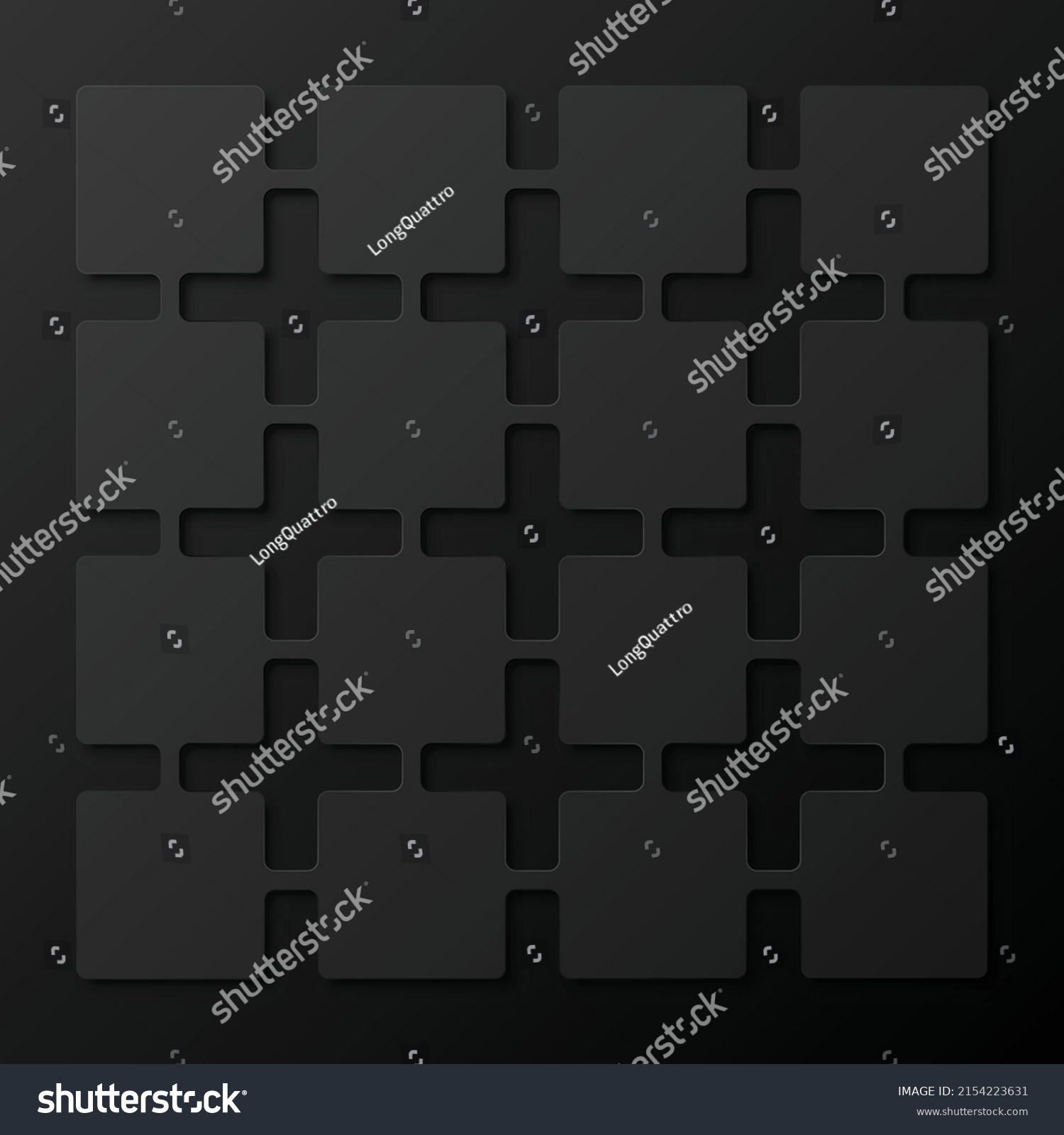 Black Flowchart Square Elements Connected Business Stock Vector ...
