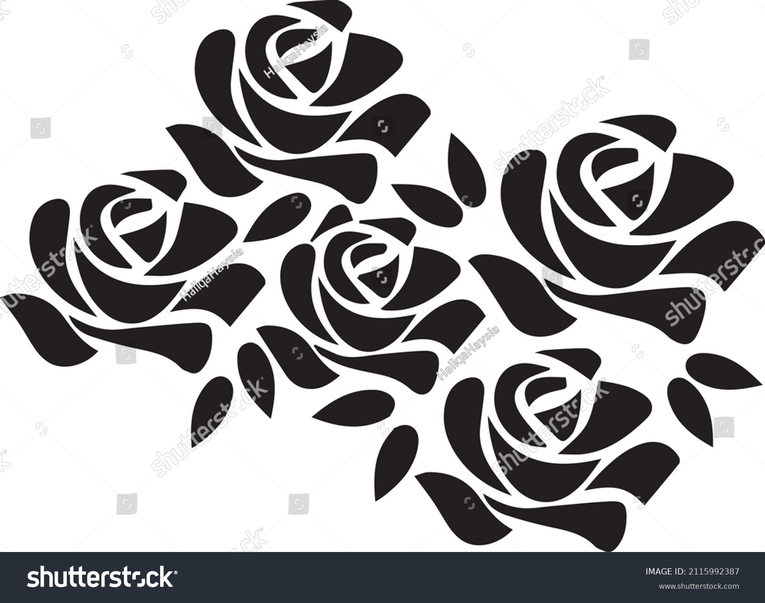 Black Flower Icon Logo Illustrator Vector Stock Vector (Royalty Free ...