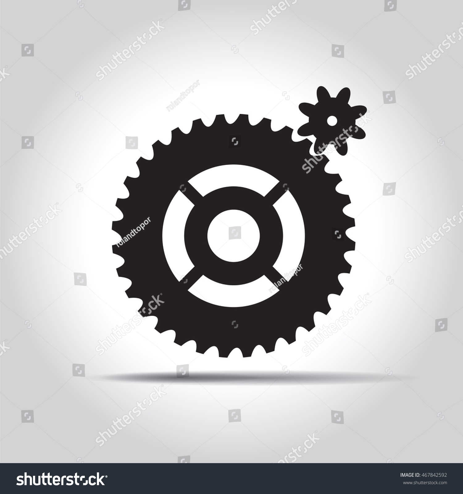 Black Gears Vector Illustration Stock Vector (Royalty Free) 467842592 ...